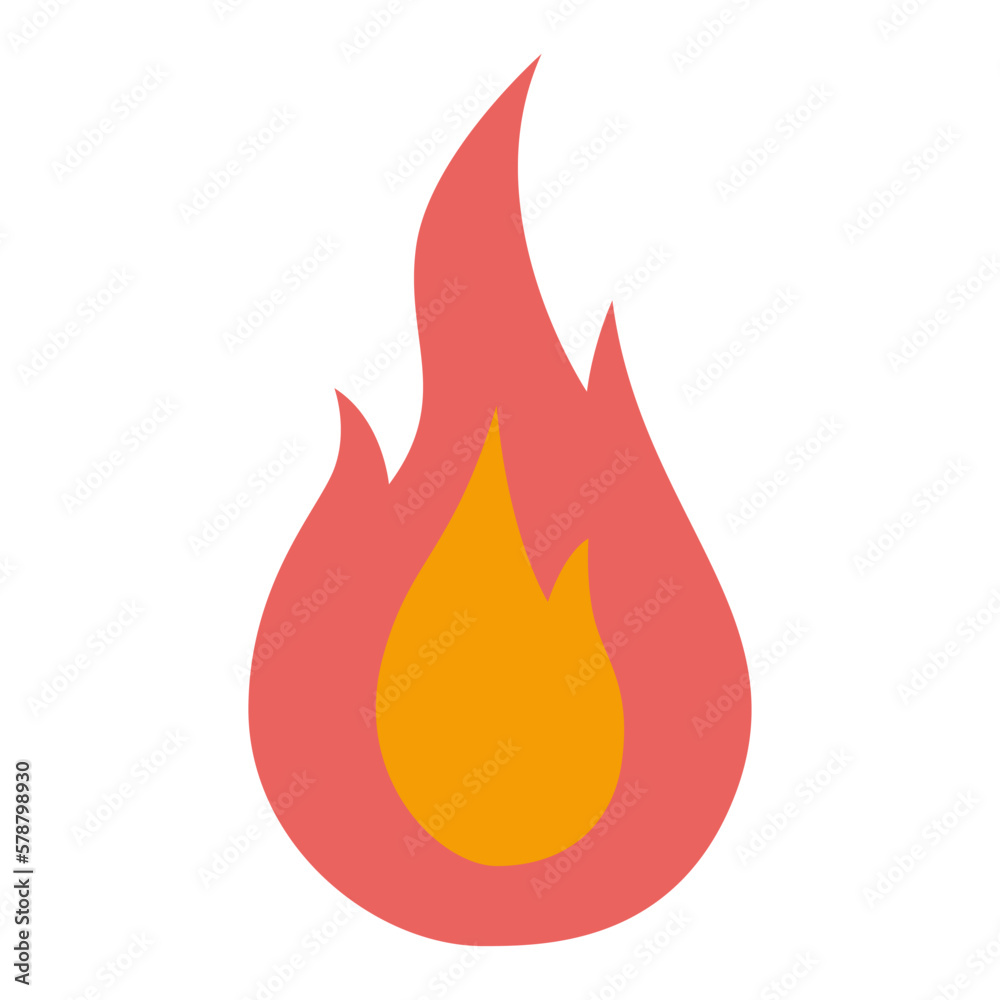 Wisp symbol, fire and flame, cartoon style. Trendy modern vector ...