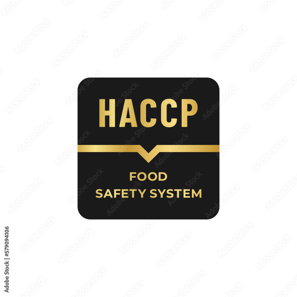 HACCP Food Safety System Label or HACCP Food Safety Logo Vector ...