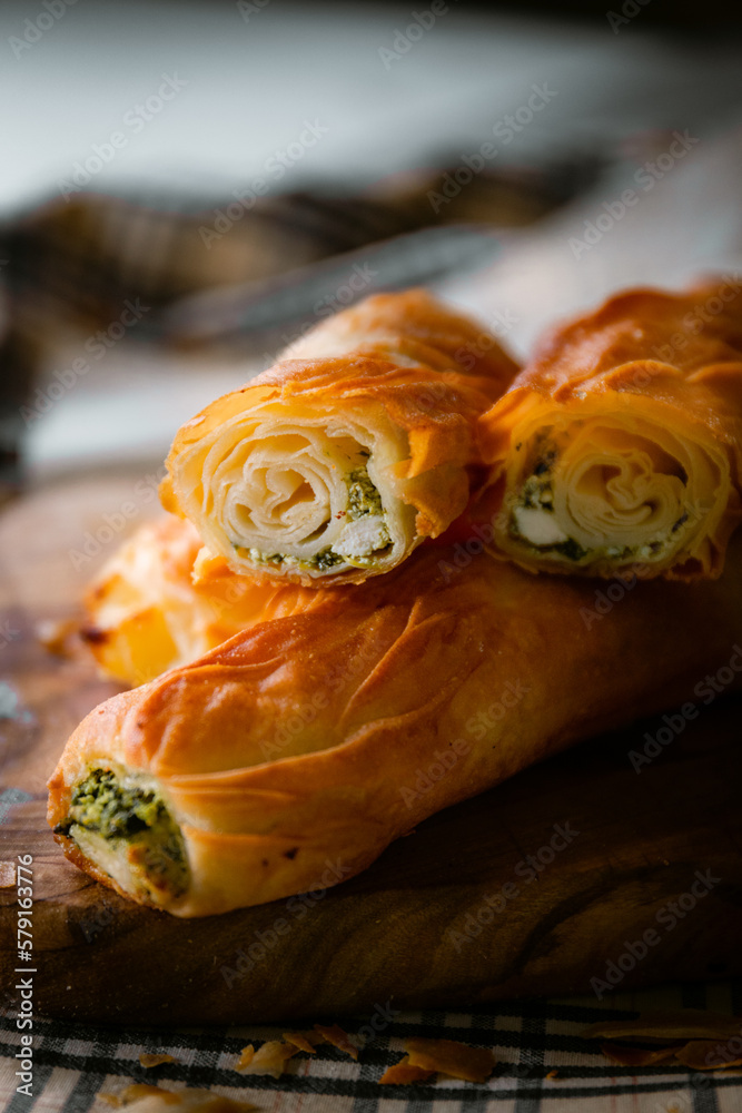 Bakery shop products - various kinds of baguette, bagel, donut ...