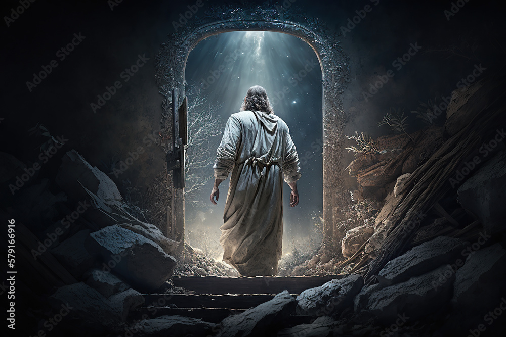 Christ Rose From The Grave, Jesus coming out of the tomb, Romans 6.9 We ...