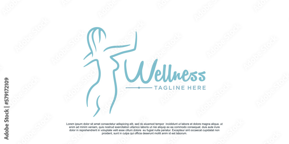 Woman health logo design inspiration and woman slim body unique concept ...