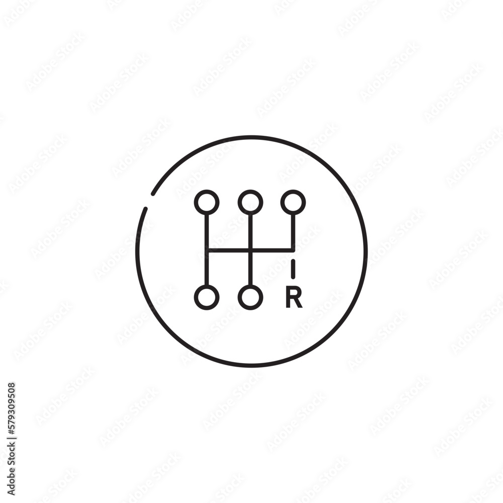 gear icon, gearbox engine car gearshift symbol for app web logo banner ...
