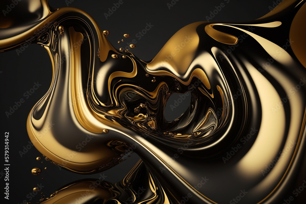 Luxury Gold Fluid Liquid Background with Gonden Metalic texture melted ...