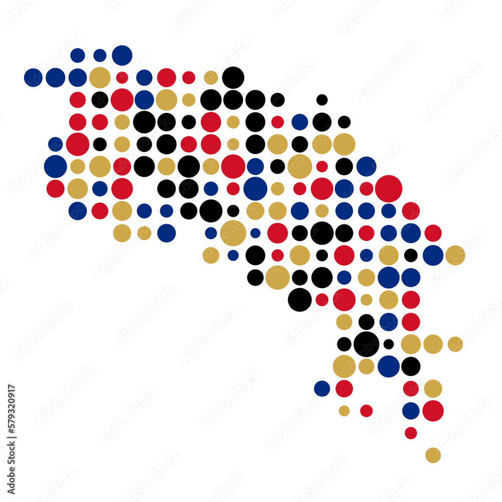 Costa rica Silhouette Pixelated pattern map illustration Stock Vector ...