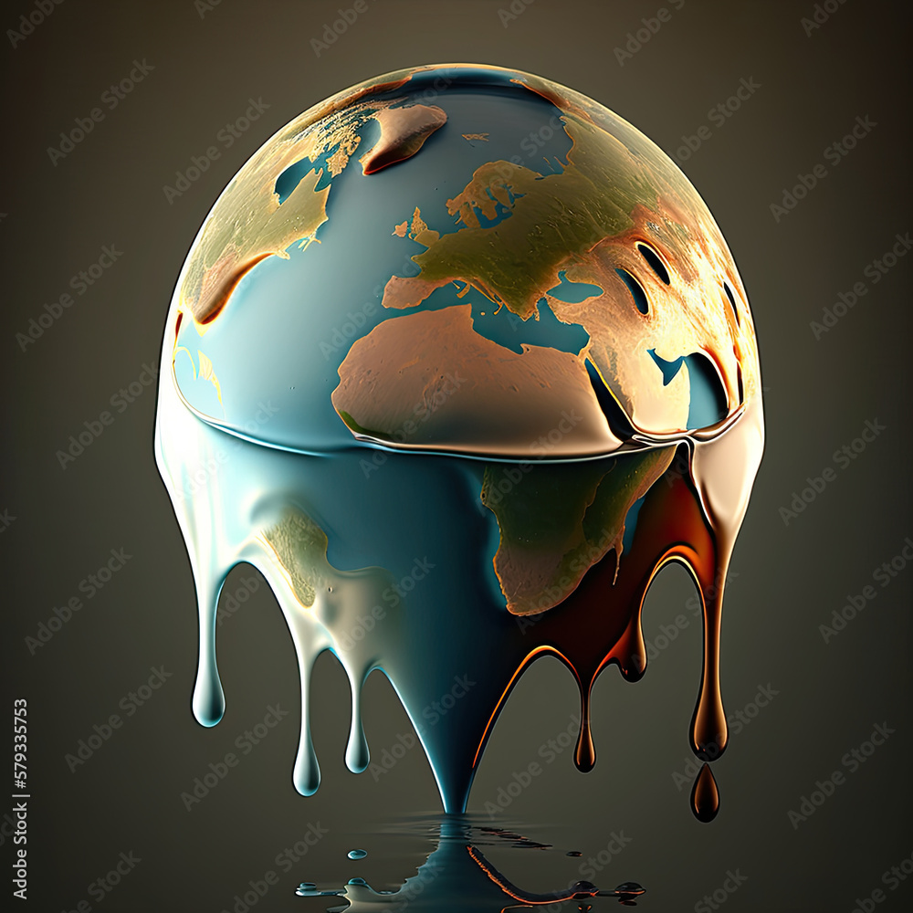 Climate change global warming concept. Planet Earth has warmed up and ...