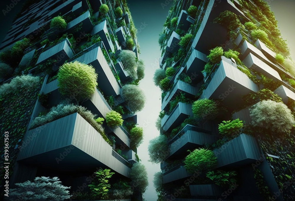 Ai-Generated Render of a Modern, Sustainable, Eco-Friendly Vertical ...