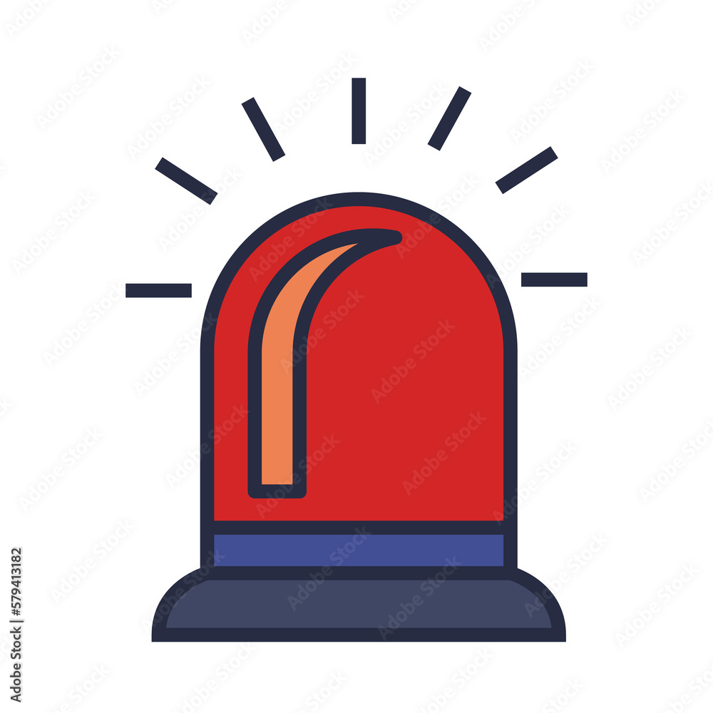 Emergency siren icon png image with transparent background Stock ...