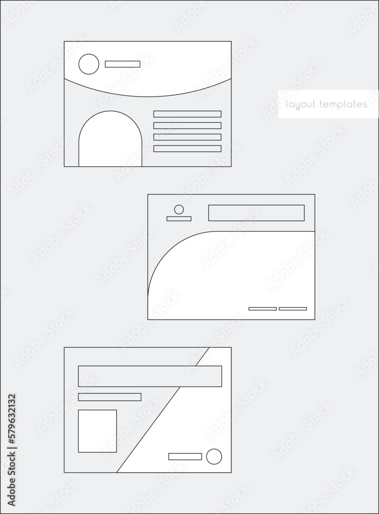 Grid layout templates for banner design, flyers, poster, label designs ...