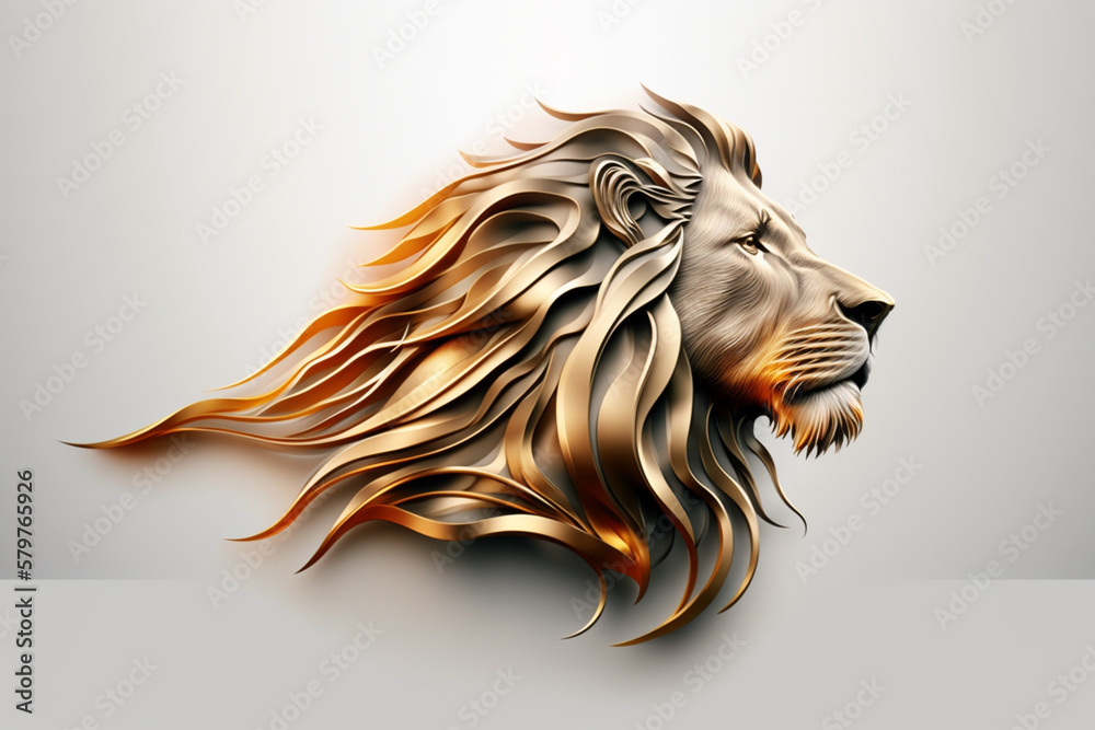 lion logo design Stock Illustration | Adobe Stock