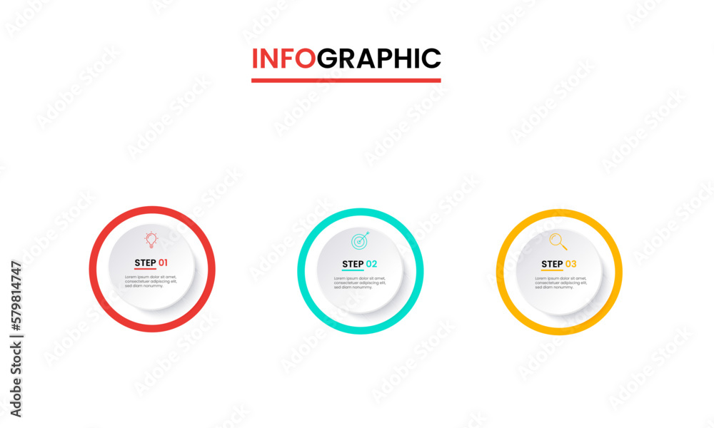 infographic vector design with icons and 3 options or steps ...
