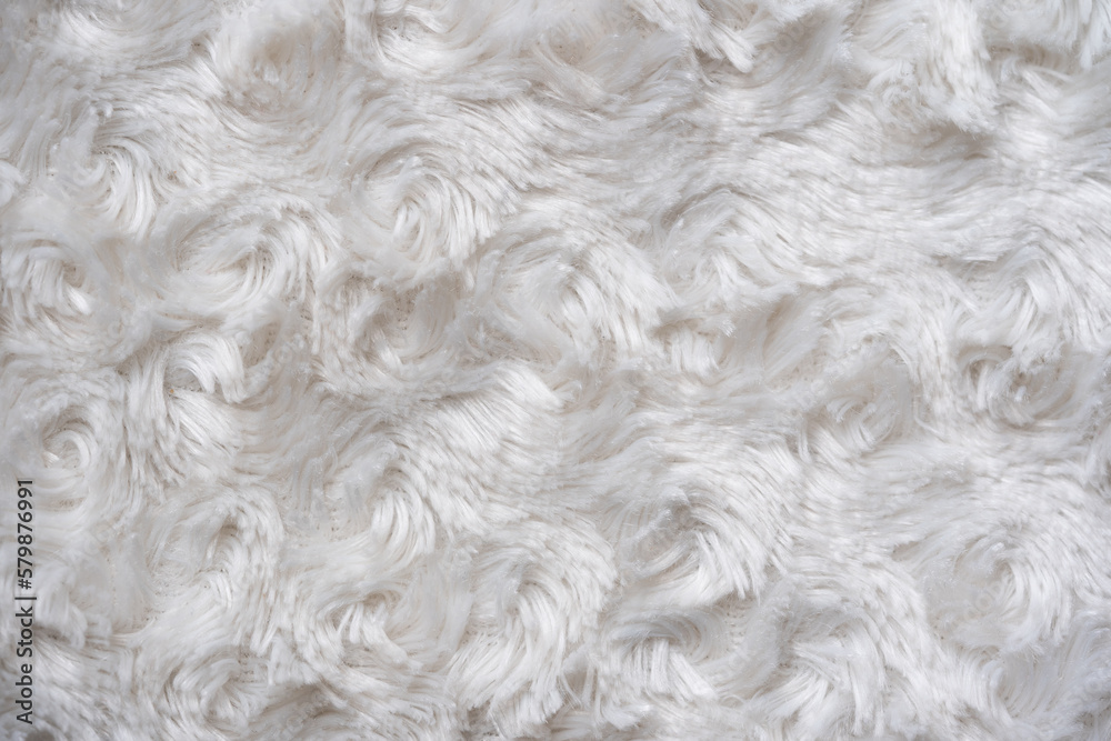 acercamiento de cobija blanca con textura peluda y muy suave Stock ...