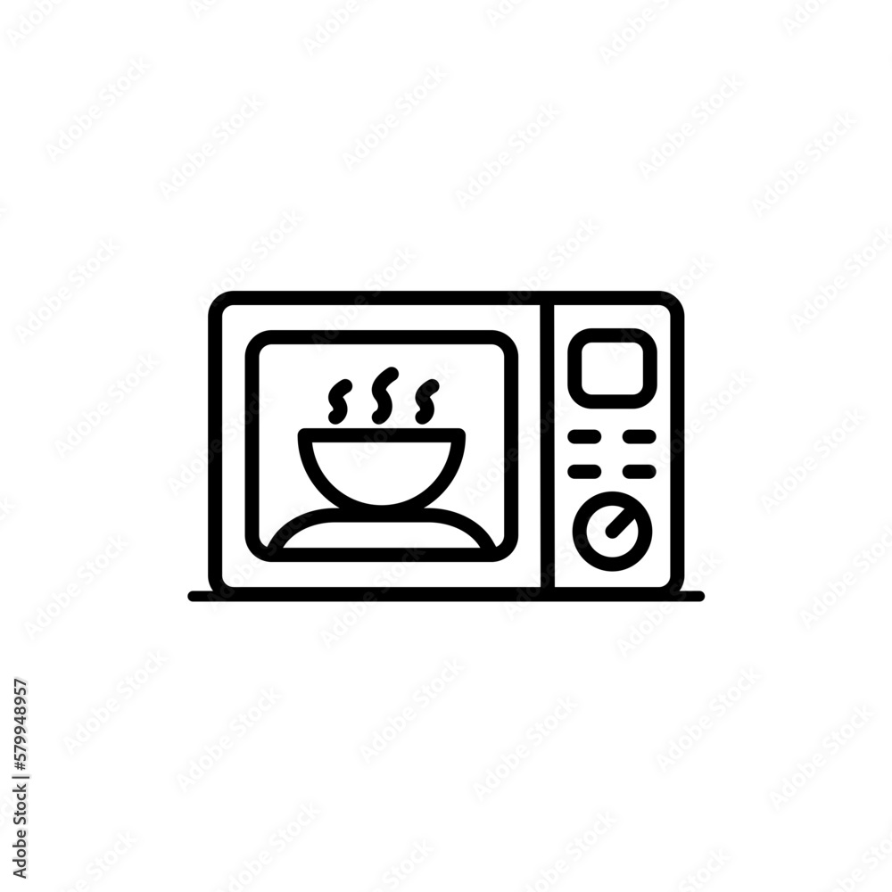 microwave icon microwave oven logo for app web logo banner button icon ...