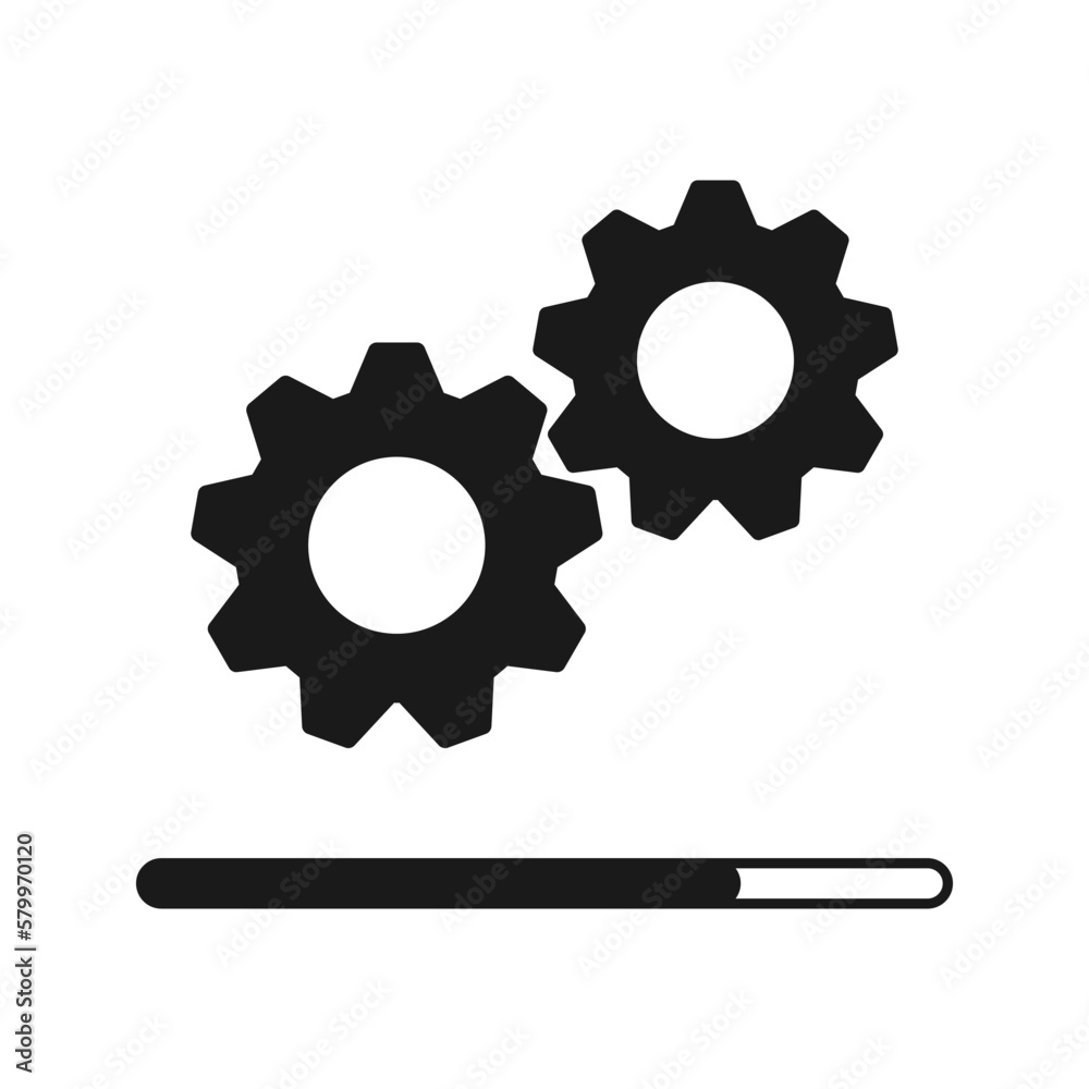 Loading process. Update system icon. Concept of upgrade application ...