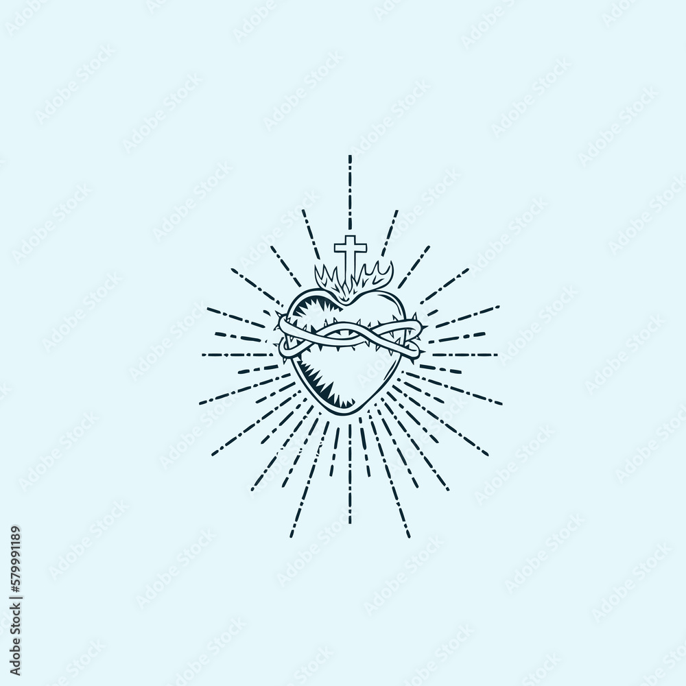 THESE HIGH QUALITY SACRED HEART JESUS VECTOR FOR USING VARIOUS TYPES OF ...
