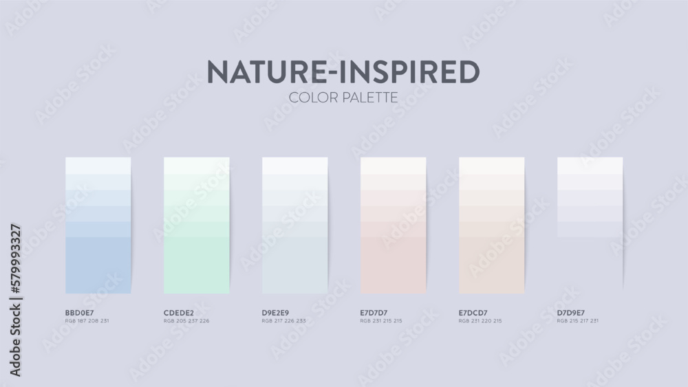 Color palette in Nature Inspired colour theme collections. Color ...