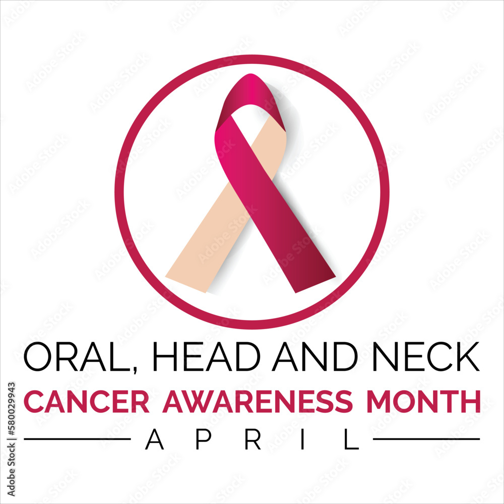 Head and Neck Cancer Awareness Calligraphy Poster Design. April is ...