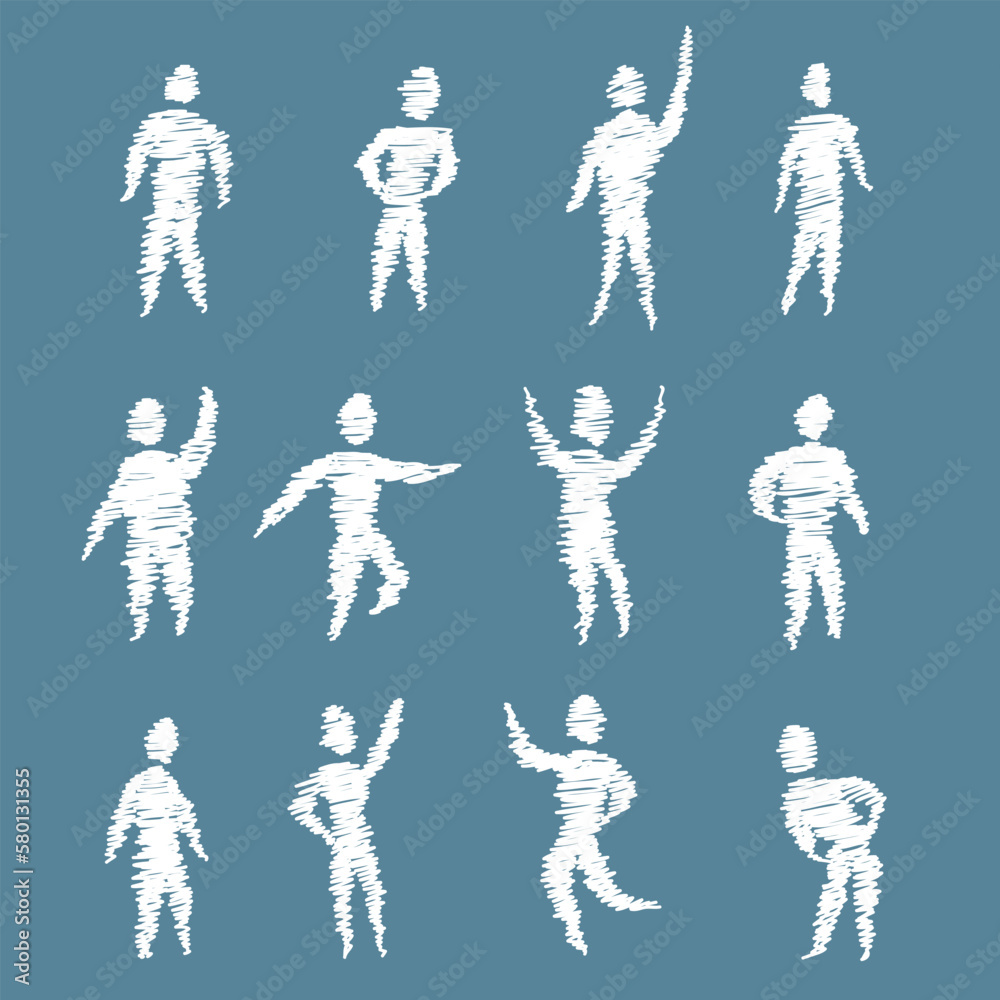 Hand drawn sketch people collection Stock Vector | Adobe Stock