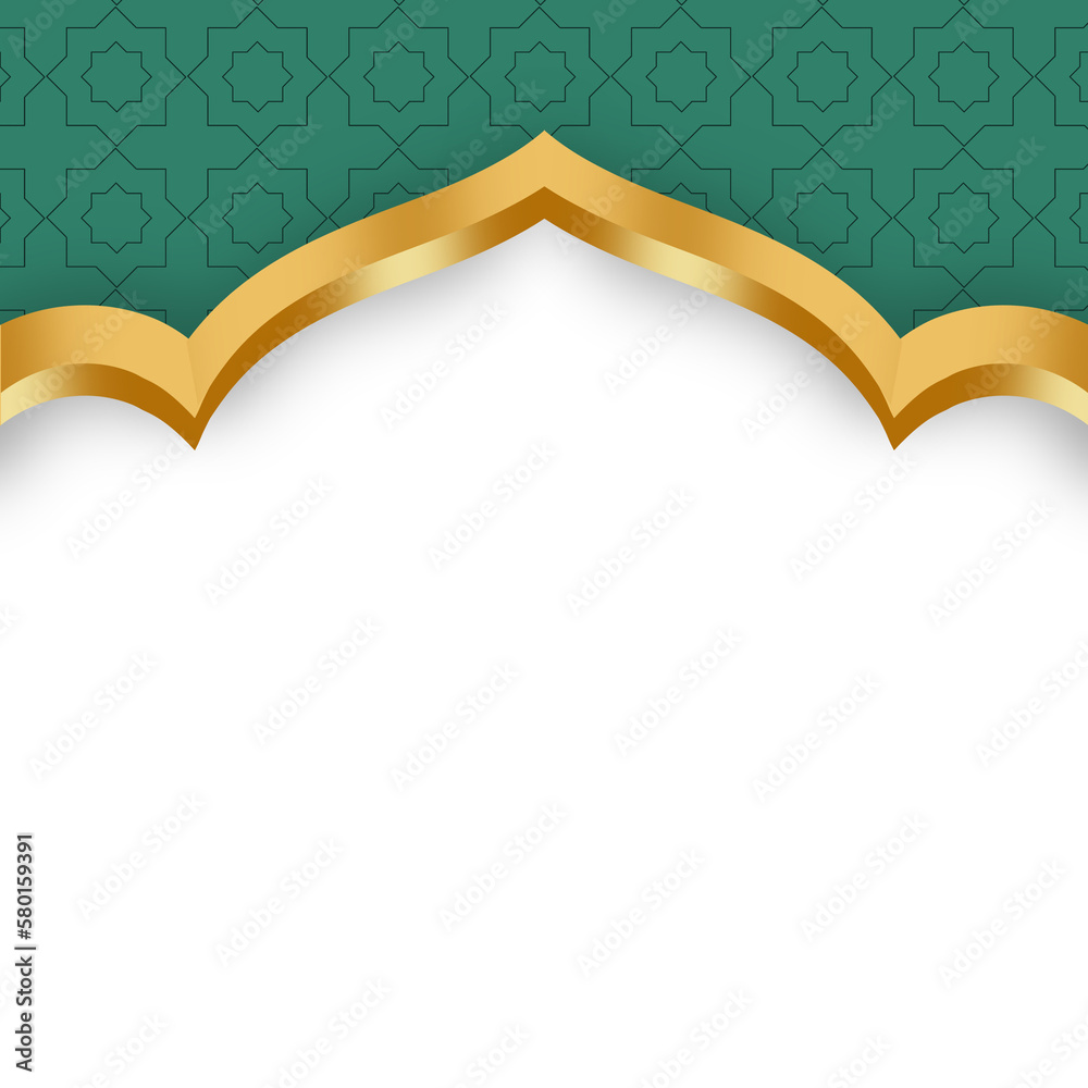 Green Islamic border, islamic design, islamic frame, border, frame, eid ...