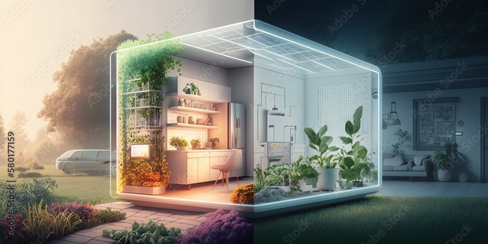smart house with botanical garden uses ai to monitor and adjust the ...