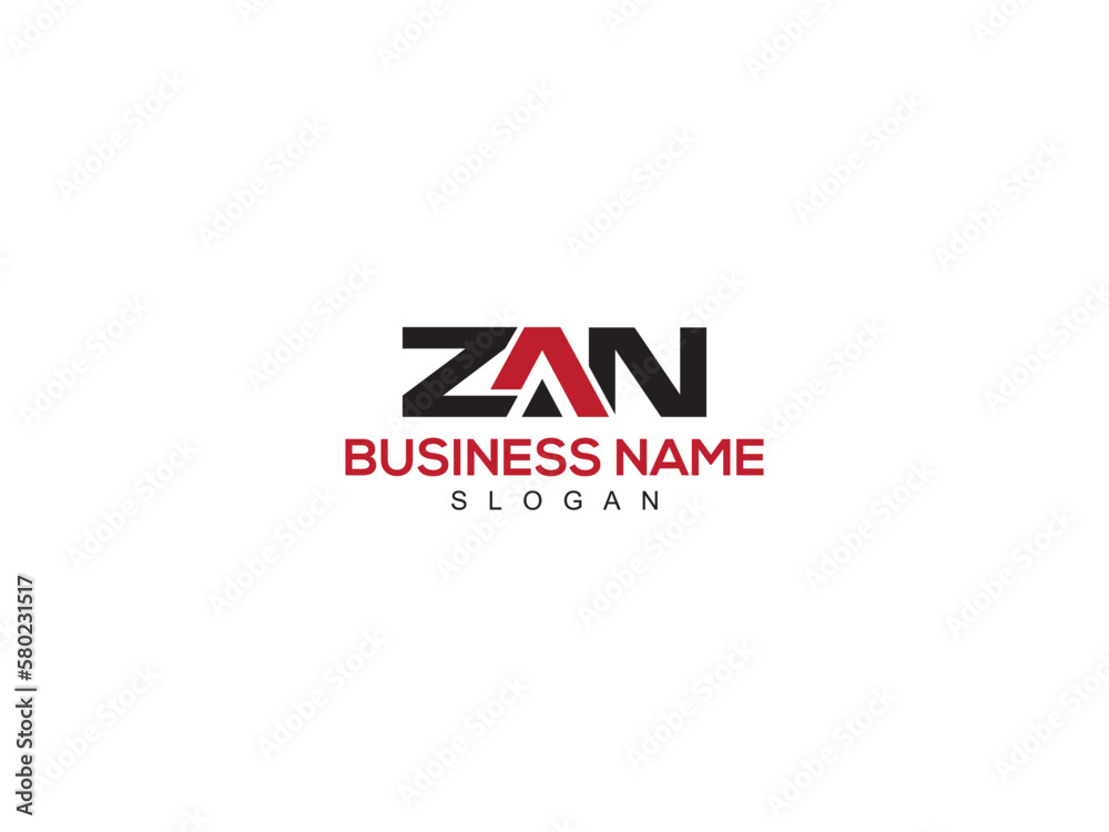 ZAN Logo Vector, Minimalist Za zan Letter Logo Design Vector Icon Stock ...