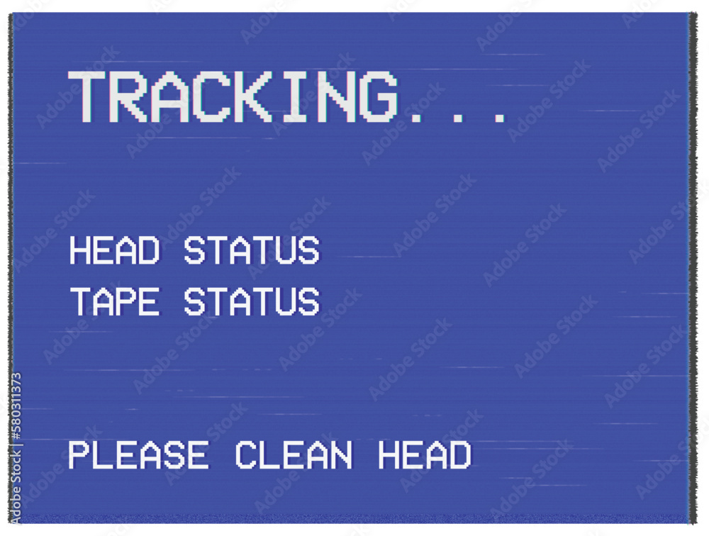 vhs blue screen template vhs effect glitch old tv grains effect overlay ...