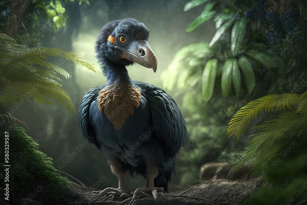 realistic photo of Dodo bird in the jungle, generative ai Stock ...