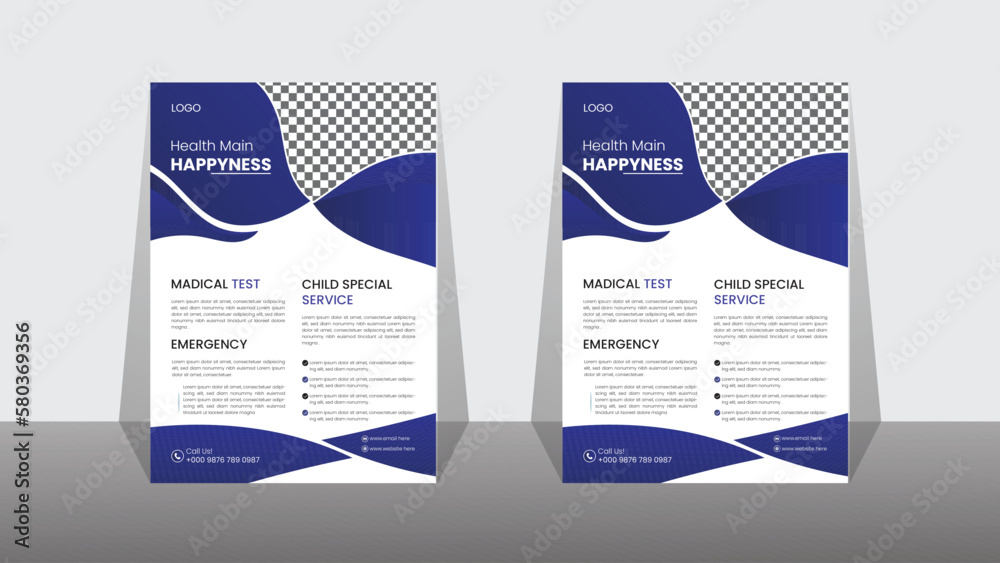 Medical flayer design corporate business flyer roll up banner poster ...