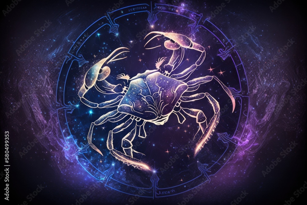 zodiac sign cancer, magic circle galaxy universe stars astronomy ...