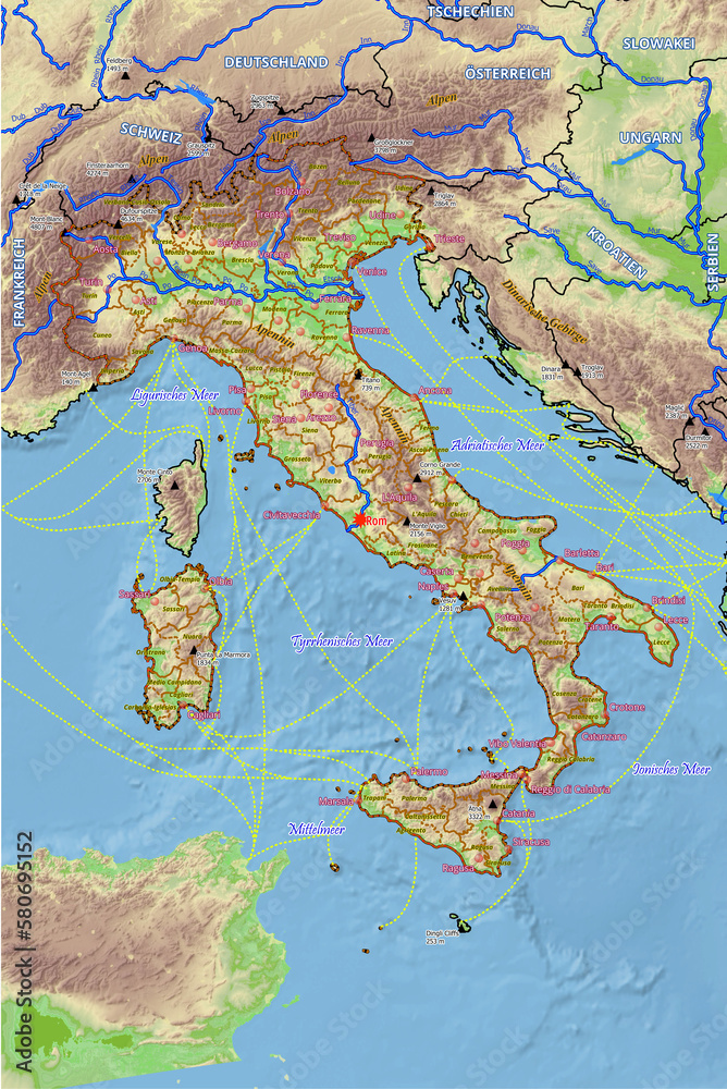 Posttrinkwasserqualitat Italien Karte
