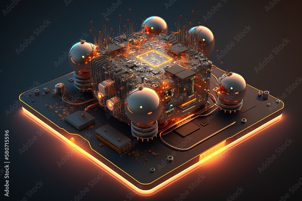 Main board with chip structure and light - emitting circuit, c4d ...