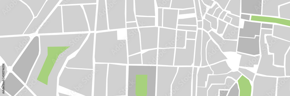 Simple plan scheme of a city map with cadastral land parcel, cadastre ...