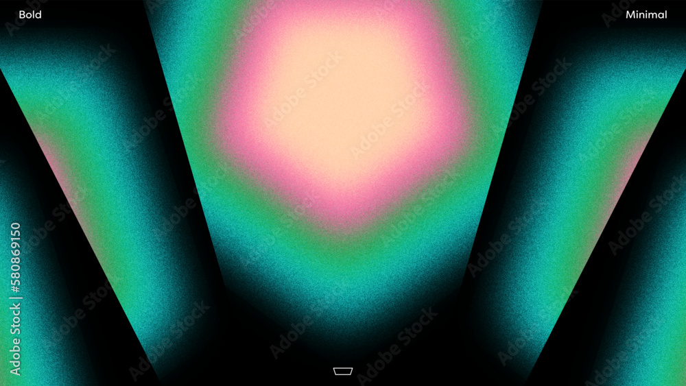Prismatica Minimalist Fuzzy Pentagon Gradient Dark Mode with Grain ...