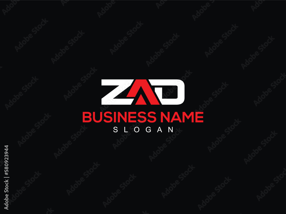 Vector de Stock Abstract ZAD Logo, Premium za zad Logo Letter Design ...