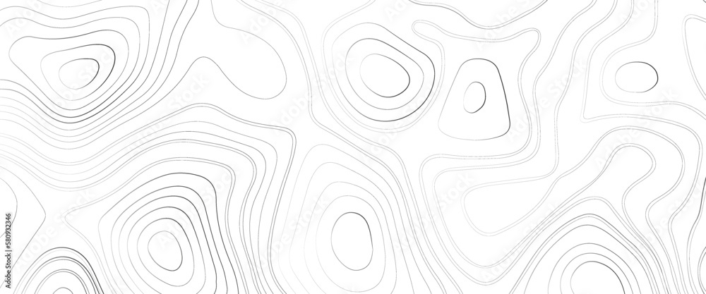 Topographic map and landscape terrain texture grid, abstract white ...