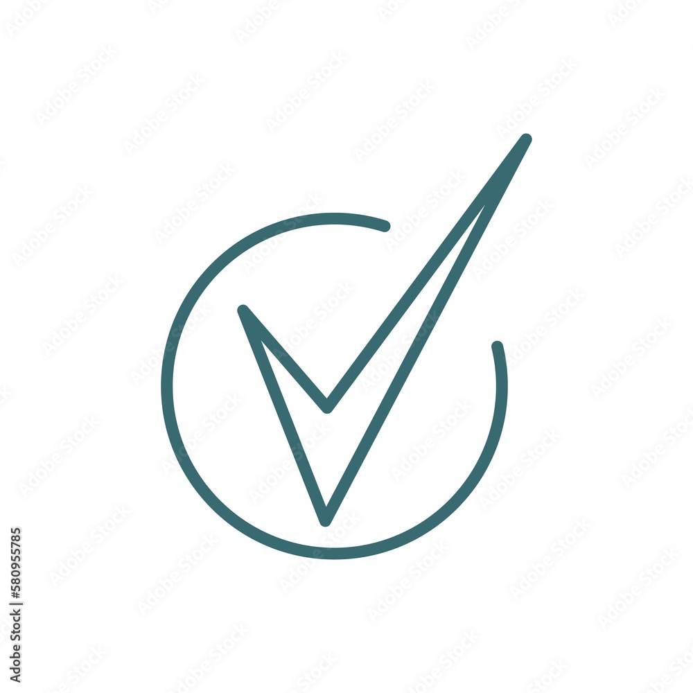 check mark icon. Thin line check mark icon from education and science ...