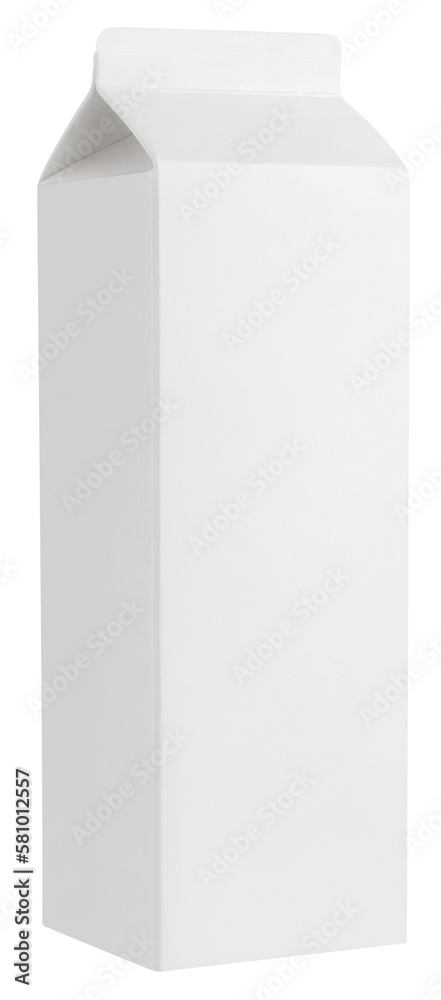 Blank milk carton package isolated on transparent background Stock ...