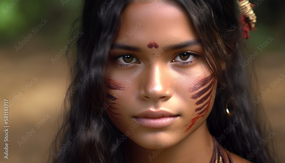 Ilustración de Stock Hermosa Mujer del amazonas, Poder y Belleza de la ...