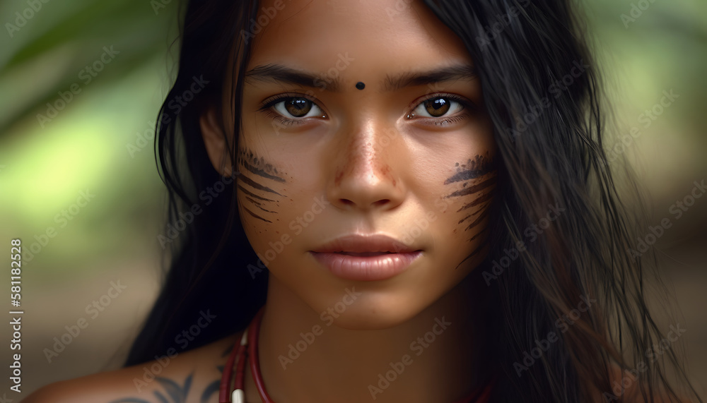 Ilustración de Stock Hermosa Mujer del amazonas, Poder y Belleza de la ...