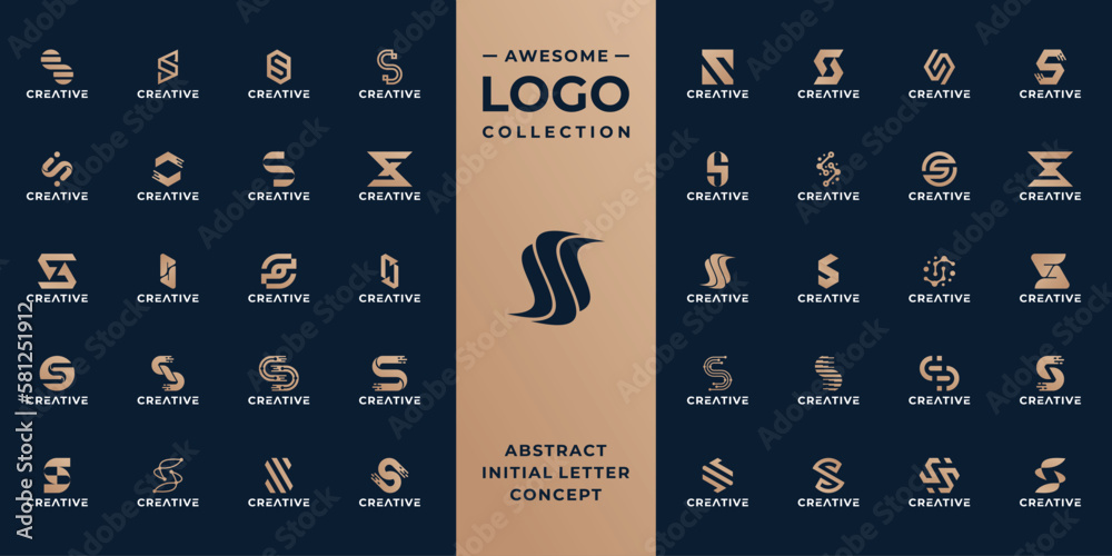 Vetor collection of initial letter S logo design template. do Stock ...