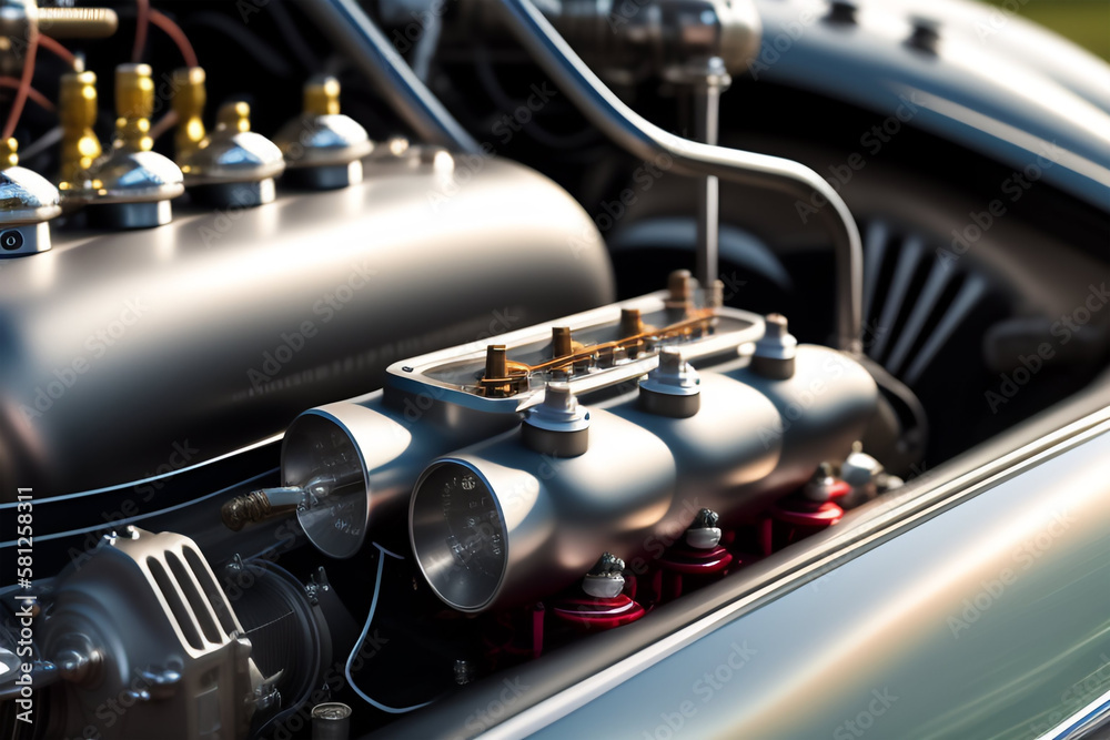 ILUSTRACIÓN EN DETALLE DE DISTINTOS MOTORES DE AUTOMÓVIL TANTO ...