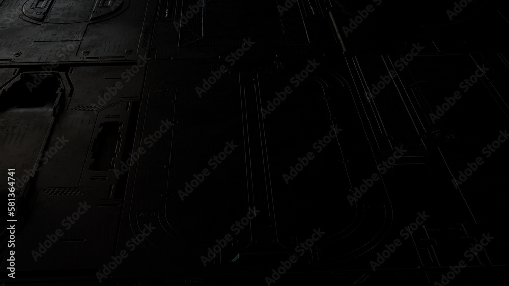 Black, Tech Wallpaper with Futuristic 3D Panels. Dark, Sci-Fi style. 3D ...