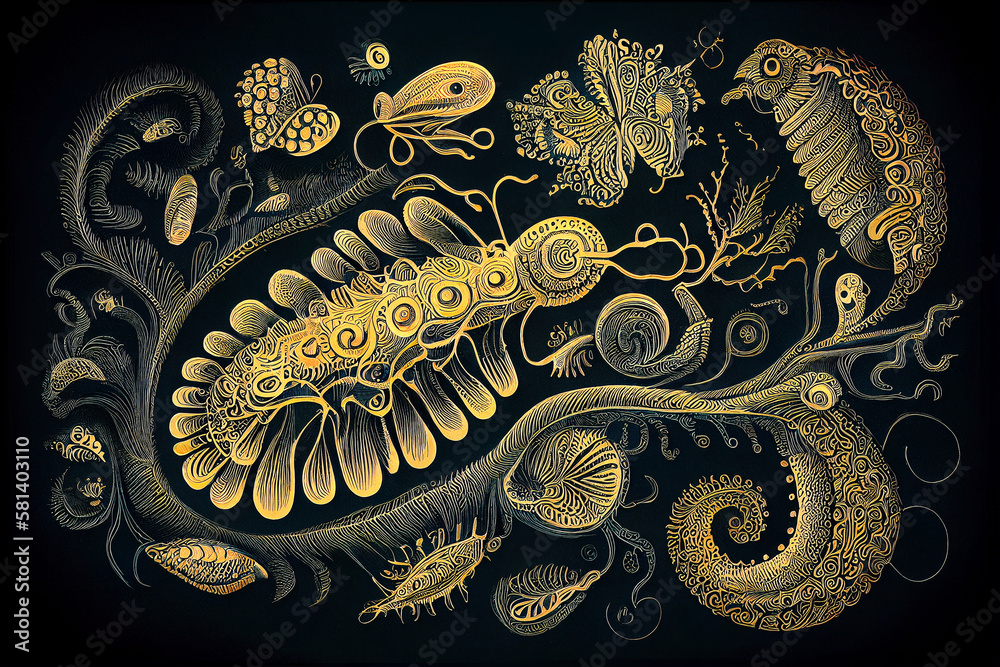 Parasitic worms, generative ai illustration Stock Illustration | Adobe ...