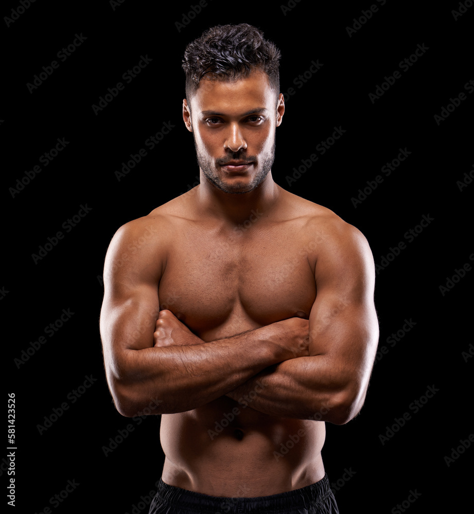 His determination got him the body he always wanted. Studio portrait of ...