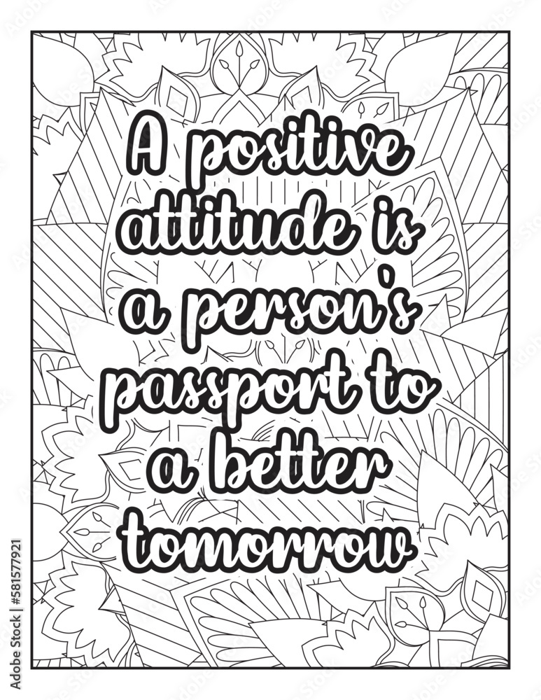 Affirmative quotes coloring page. Positive quotes coloring page ...