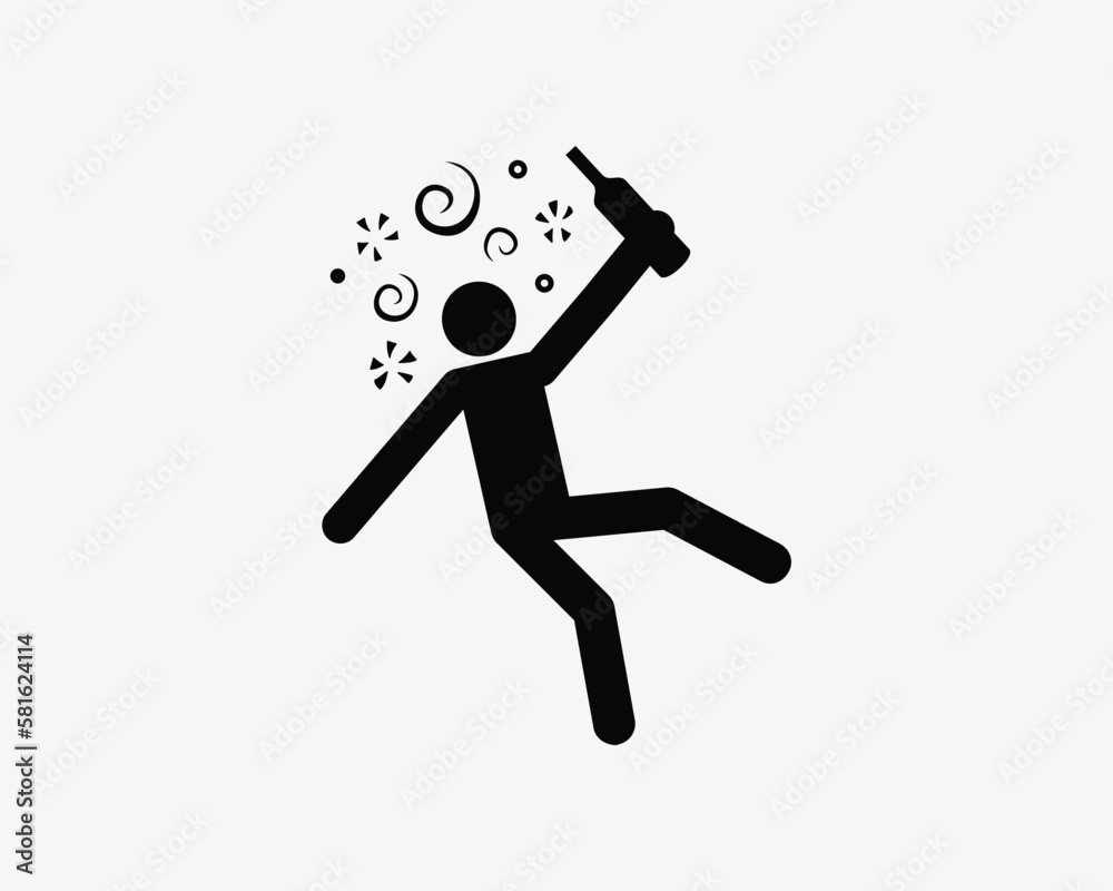 Stockvektorbilden Drunk Person Icon Intoxicated Alcohol Drink Drinking ...