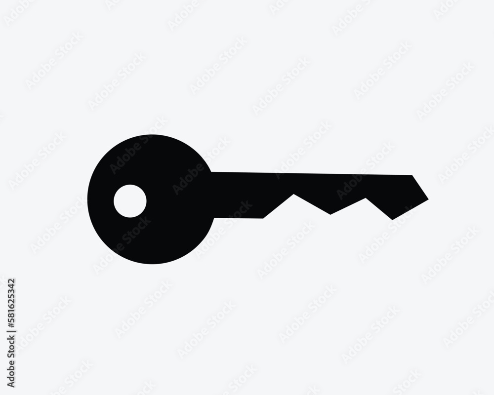 Key Icon House Door Home Keys Lock Safe Password Secret Access Black ...