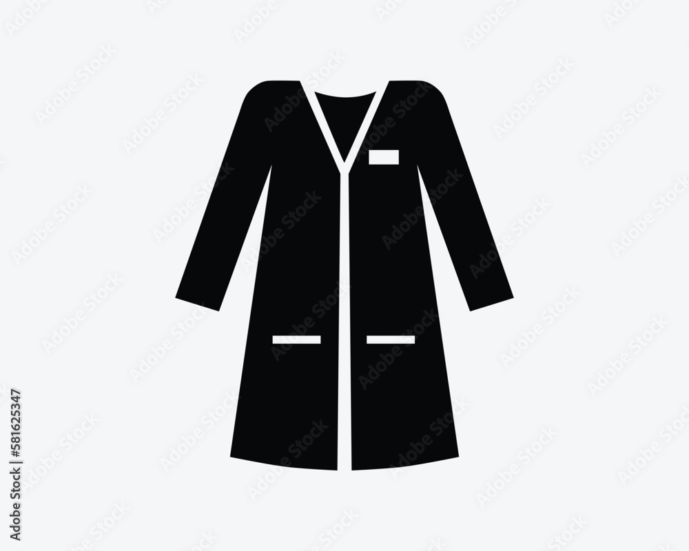 Lab Coat Laboratory Clothing Doctor Uniform Scientist Black White ...
