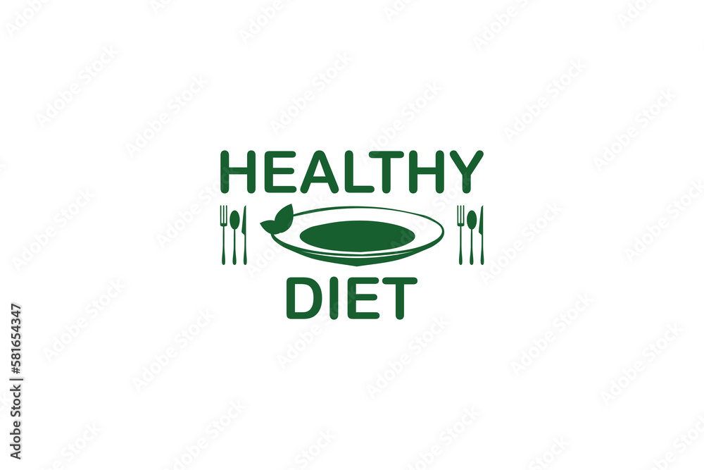 Healthy food logo template. Restaurant logo. Fast food logo. Organic ...