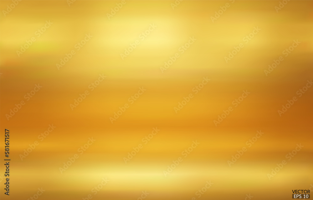 Gold background. Abstract light gold metal gradient. Shiny golden blur ...