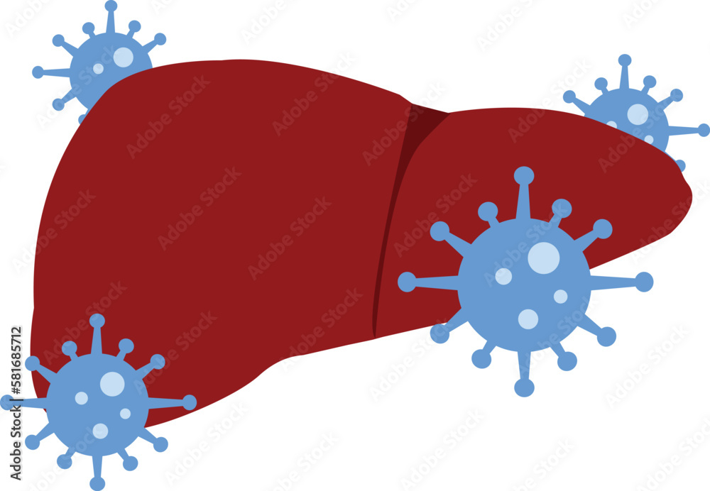 Hepatitis C icon on white background. Viral hepatitis concept ...